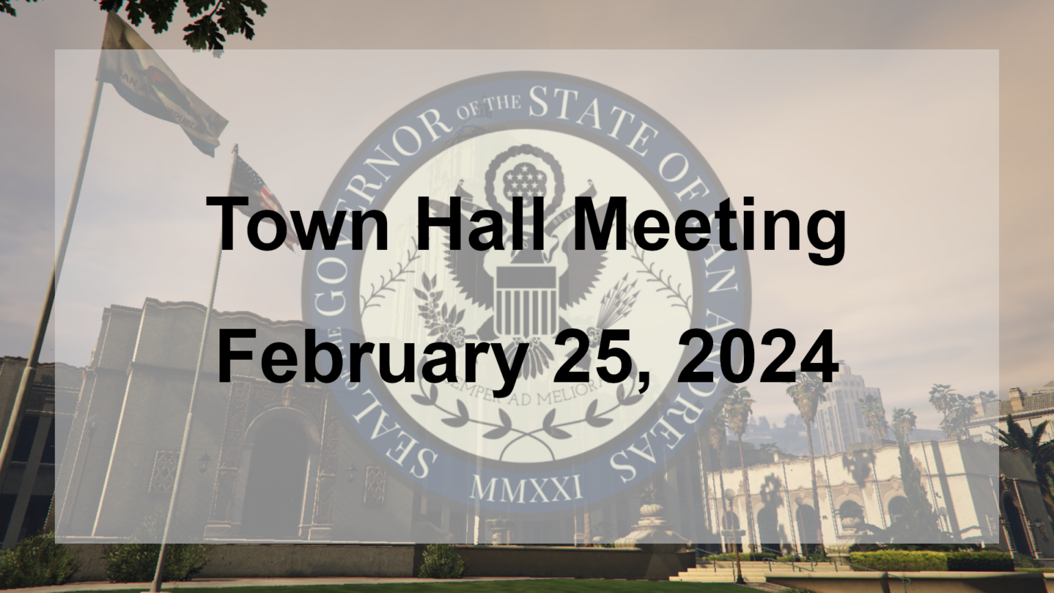 25th February Government Town Hall – Weazel News – New Day RP